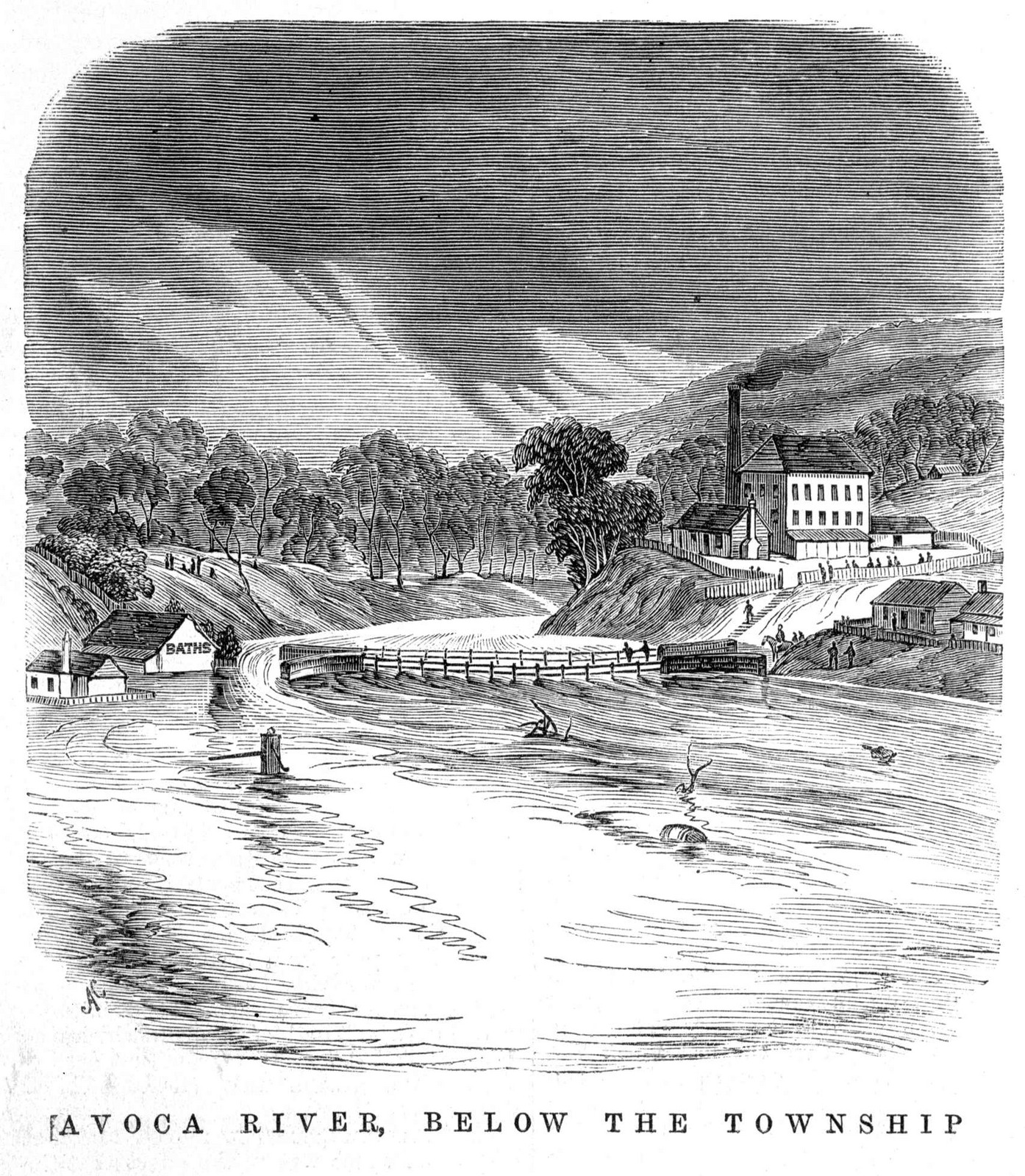 Avoca River in flood 1870 – Avoca and District Historical Society